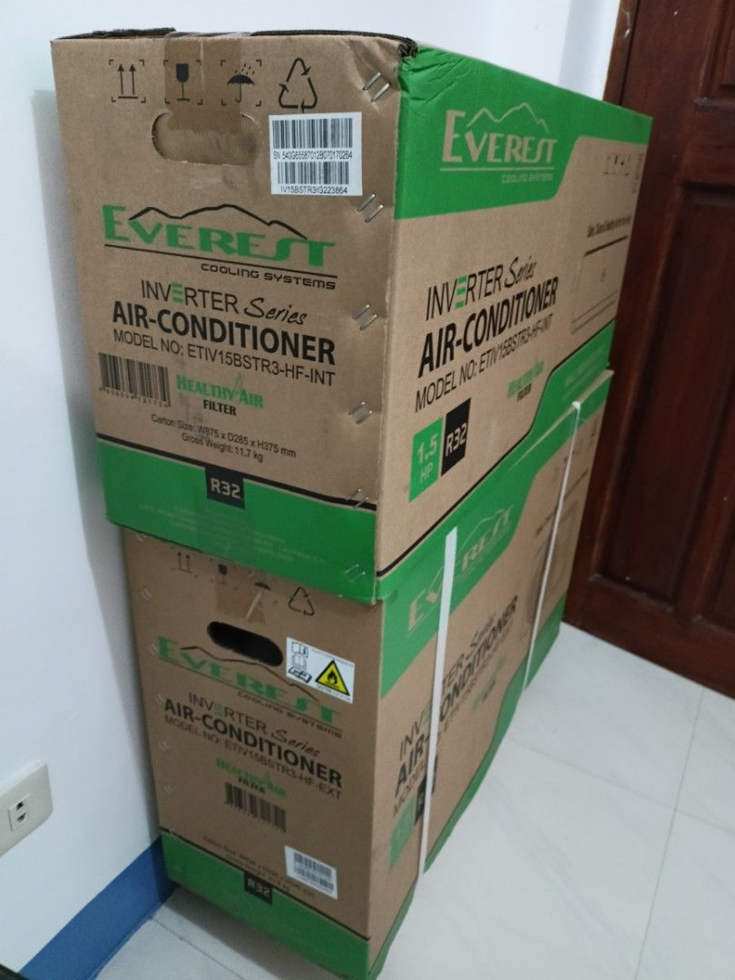 Everest 1.5HP Split Type Inverter Aircon, TV & Home Appliances, Air ...