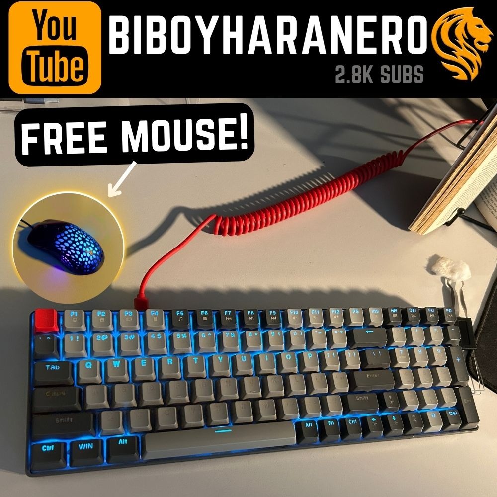 FREE MOUSE Magegee STAR100 96 key Mechanical Keyboard not leobog royal kludge akko leaven ...