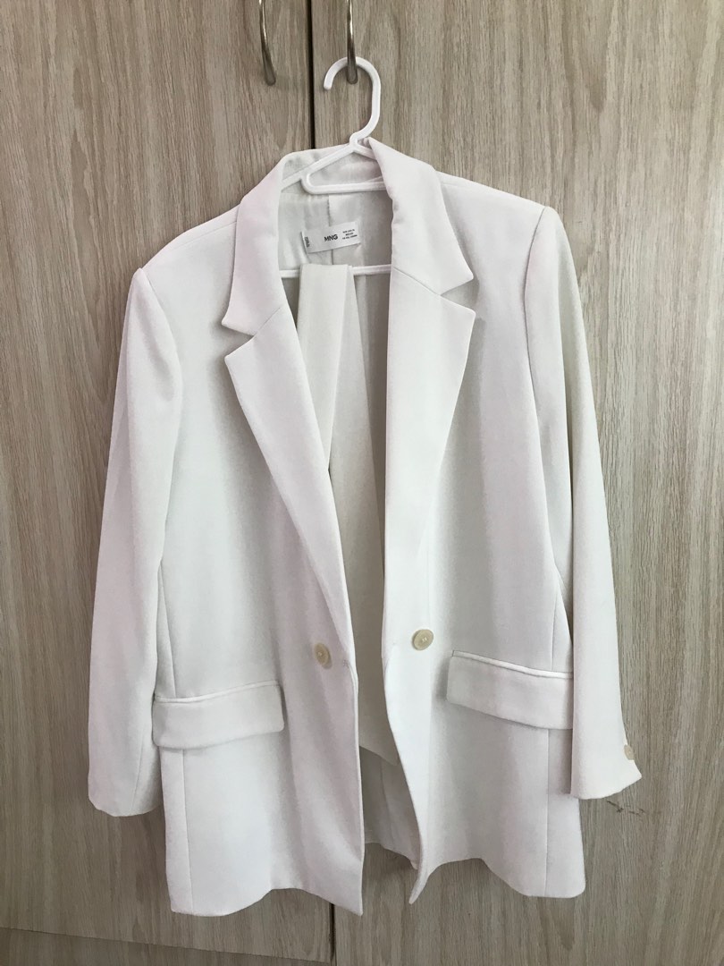 Mango White Coat Set, Women's Fashion, Coats, Jackets and Outerwear on ...