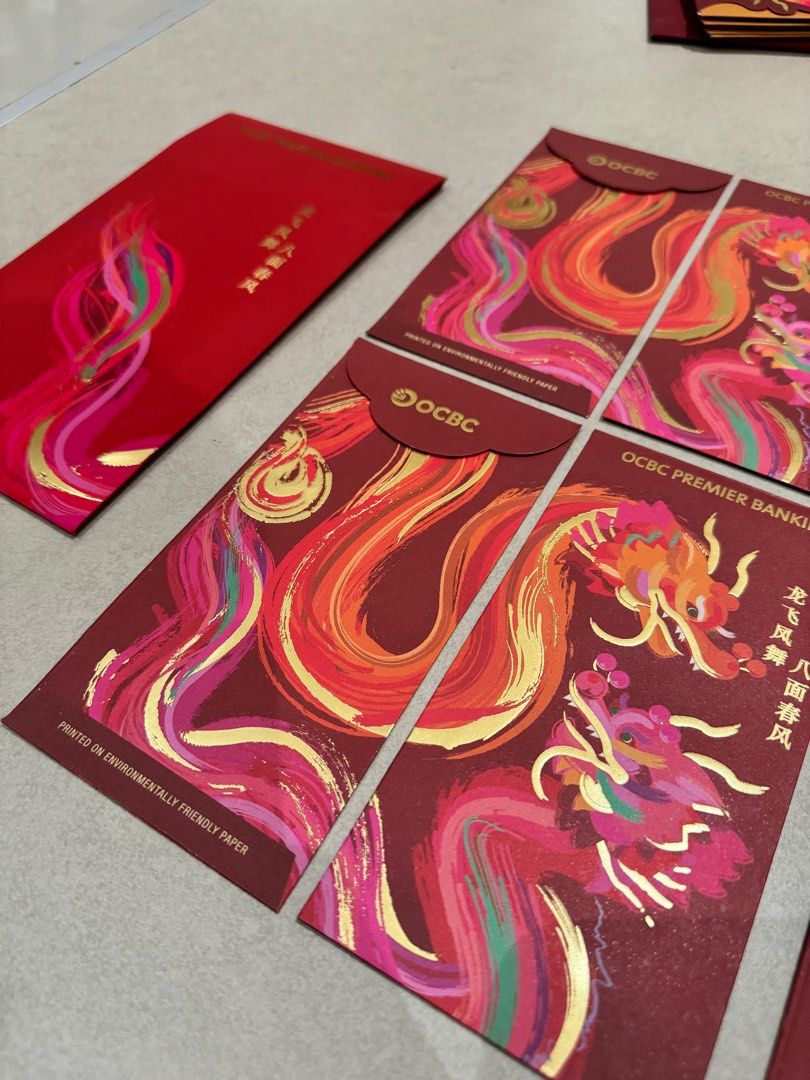 OCBC 2024 Premier Banking Ang Pow (8pcs), Hobbies & Toys, Stationery ...