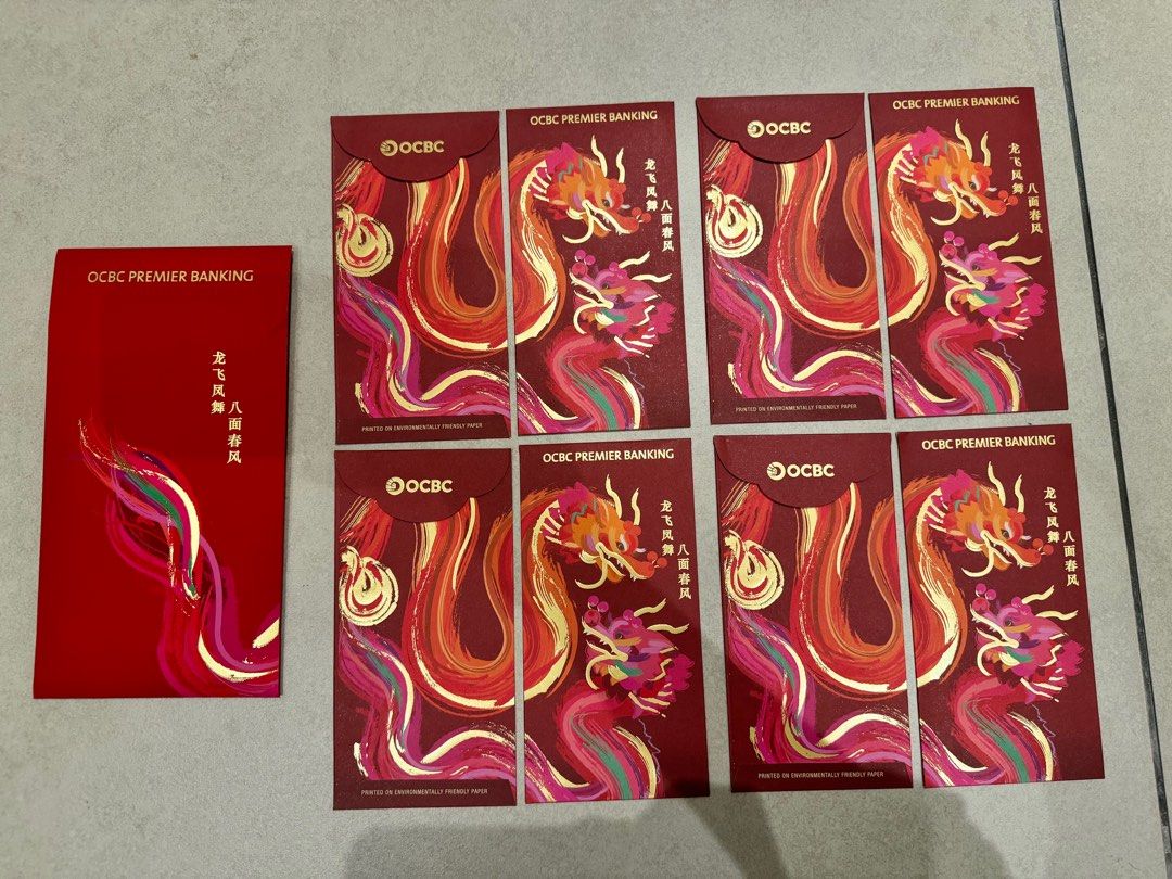 OCBC 2024 Premier Banking Ang Pow (8pcs), Hobbies & Toys, Stationery ...