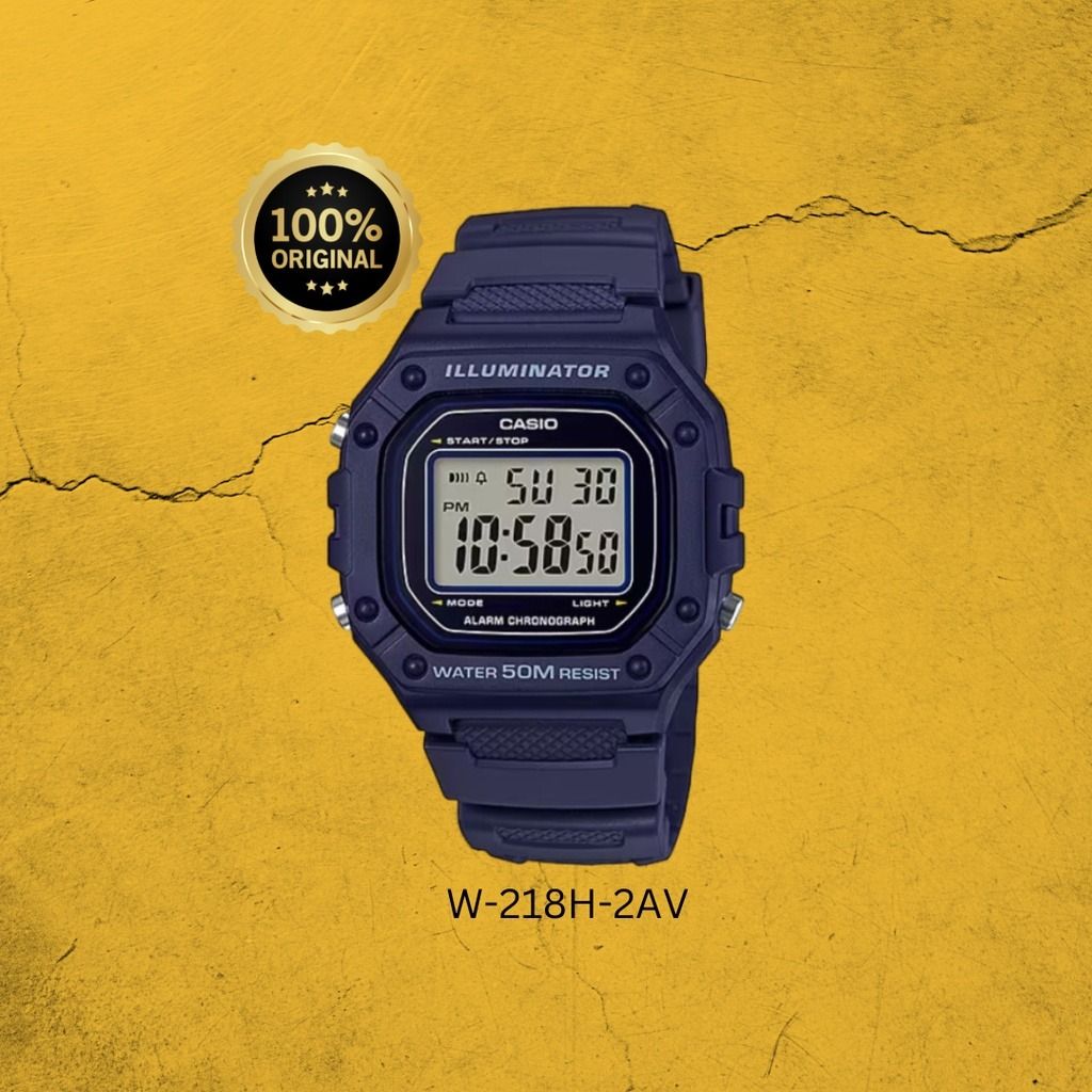 Original Casio W218 Rubber Water Resist Sports Fashion Male Female ...