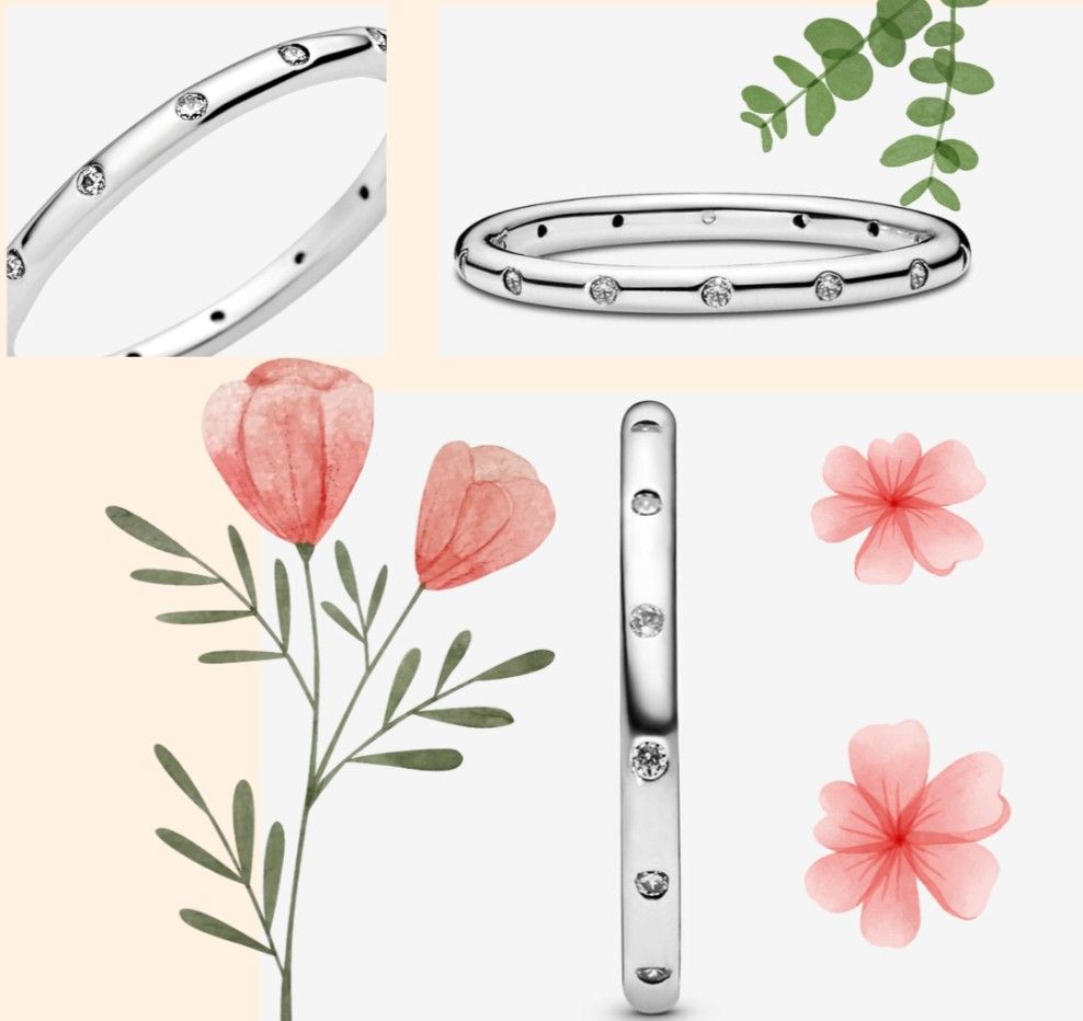 PANDORA | Simple Sparkling Band Ring., Women's Fashion, Jewelry on ...