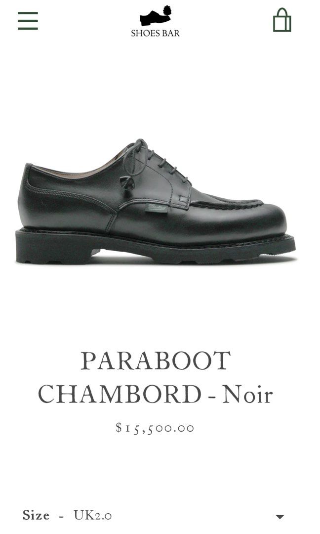 Paraboot__Chambord_Noir皮鞋_黑色, 她的時尚, 鞋類, 樂福鞋在旋轉拍賣
