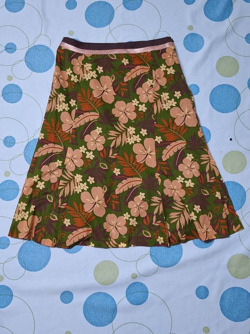 【二手品】Perng yuh 芃諭名品~~純棉花朵裙~~, 她的時尚, 褲＆裙, 裙子在旋轉拍賣