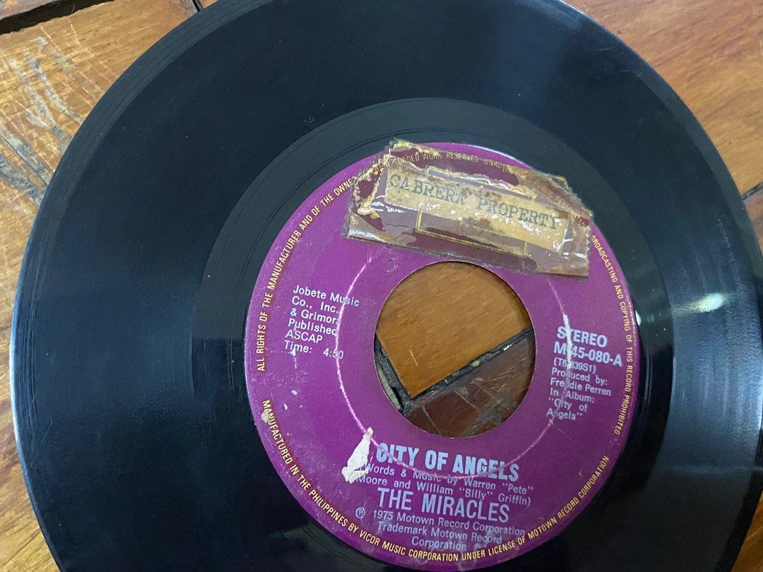 Philippine Vinyl Plaka Record 45 RPM - THE MIRACLES - NIGHT LIFE / CITY ...