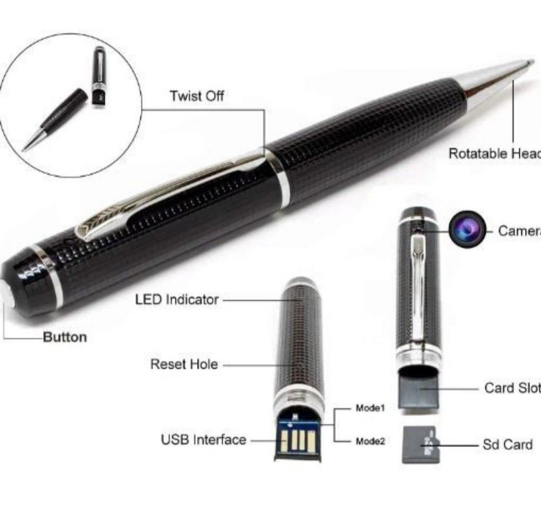 *Ready Stock* Hidden Camera Pen + Video Voice Recorder | Wireless Spy ...