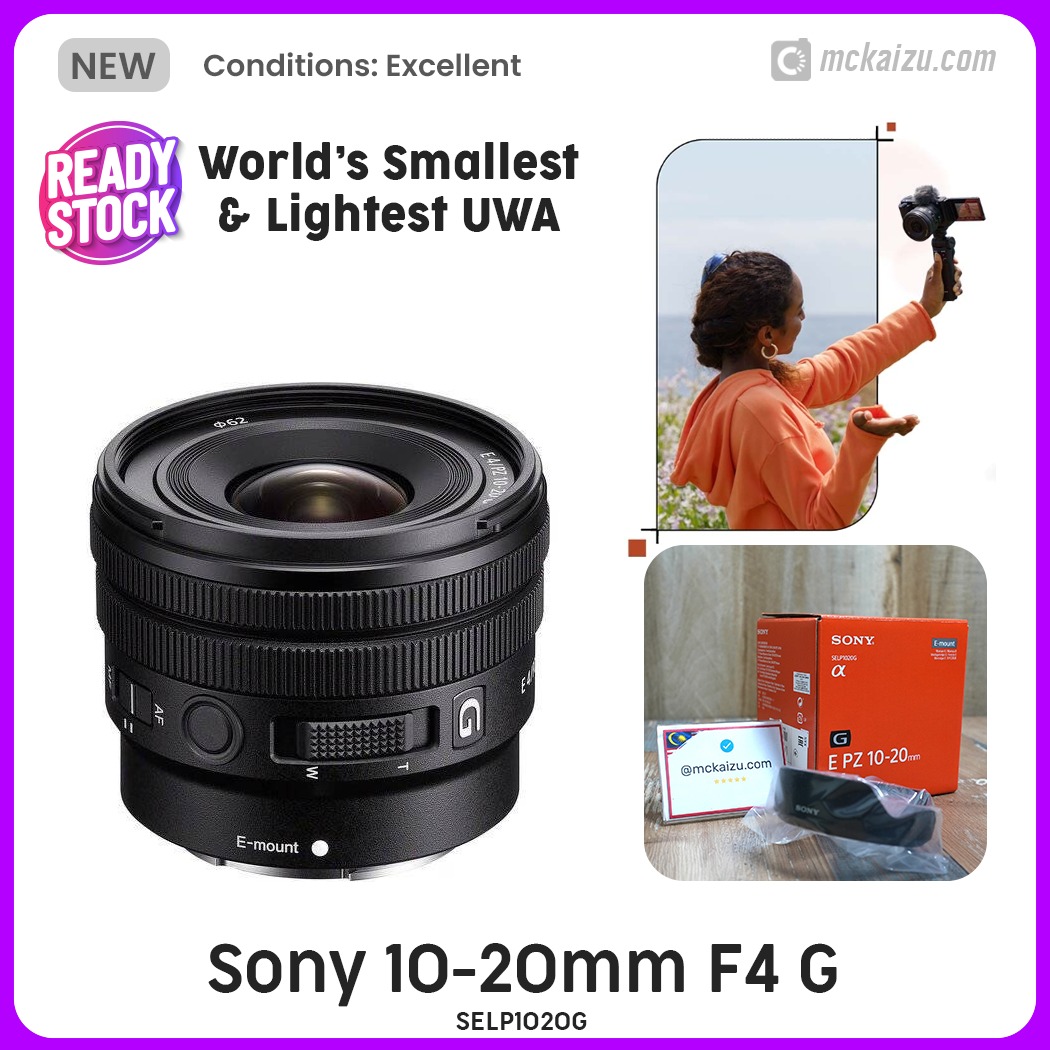 Sony 10-20mm F/4 PZ G Lens E-Mount SELP1020G | The World's smallest ...