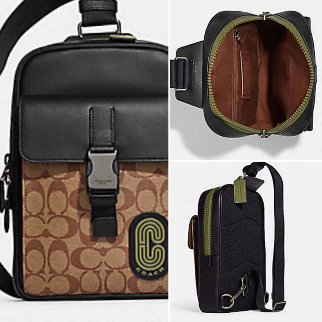 TRACK PACK IN SIGNATURE CANVAS WITH COACH PATCH, Luxury, Bags & Wallets ...