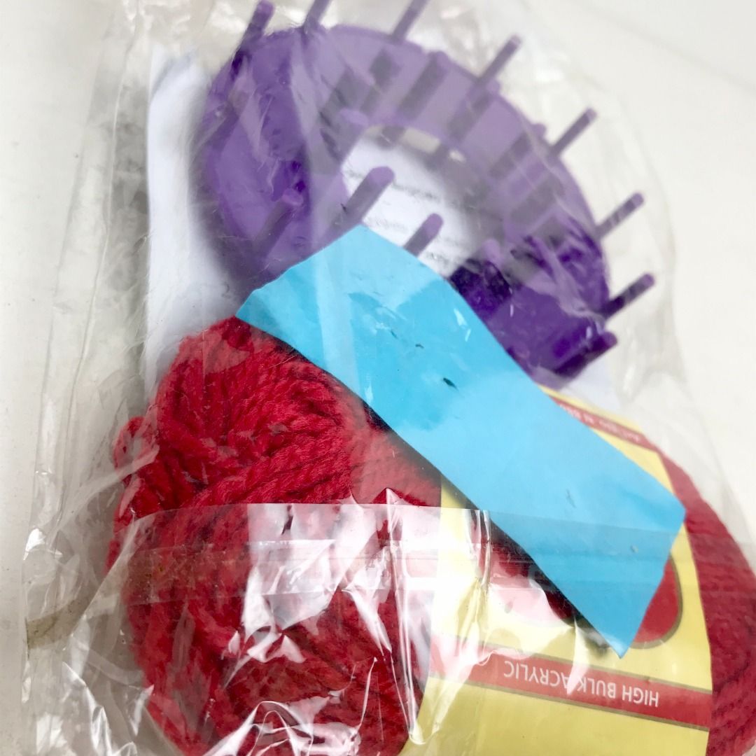 VINTAGE 90s KUMIHIMO Flower Loom SET - Includes Red Ball Of Yarn and ...