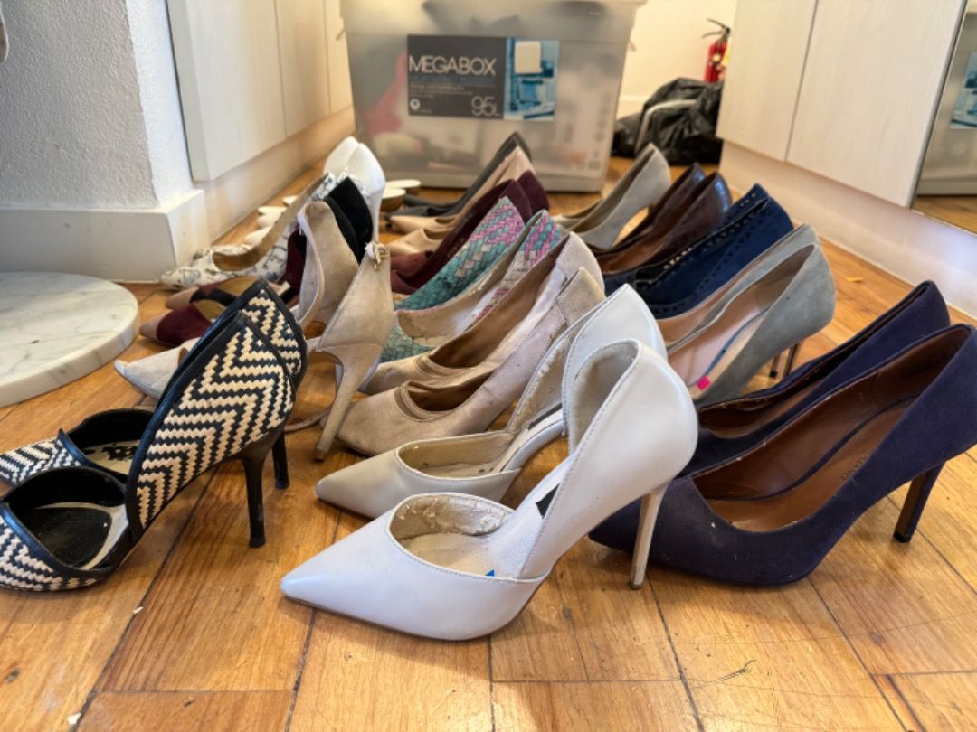 17 pairs assorted high heel shoes (used) - all for 2k, Women's Fashion ...