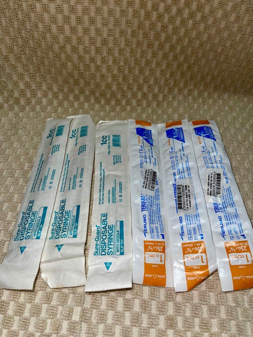 1cc / 1ml disposable syringe injection sureguard and terumo / retdem ...