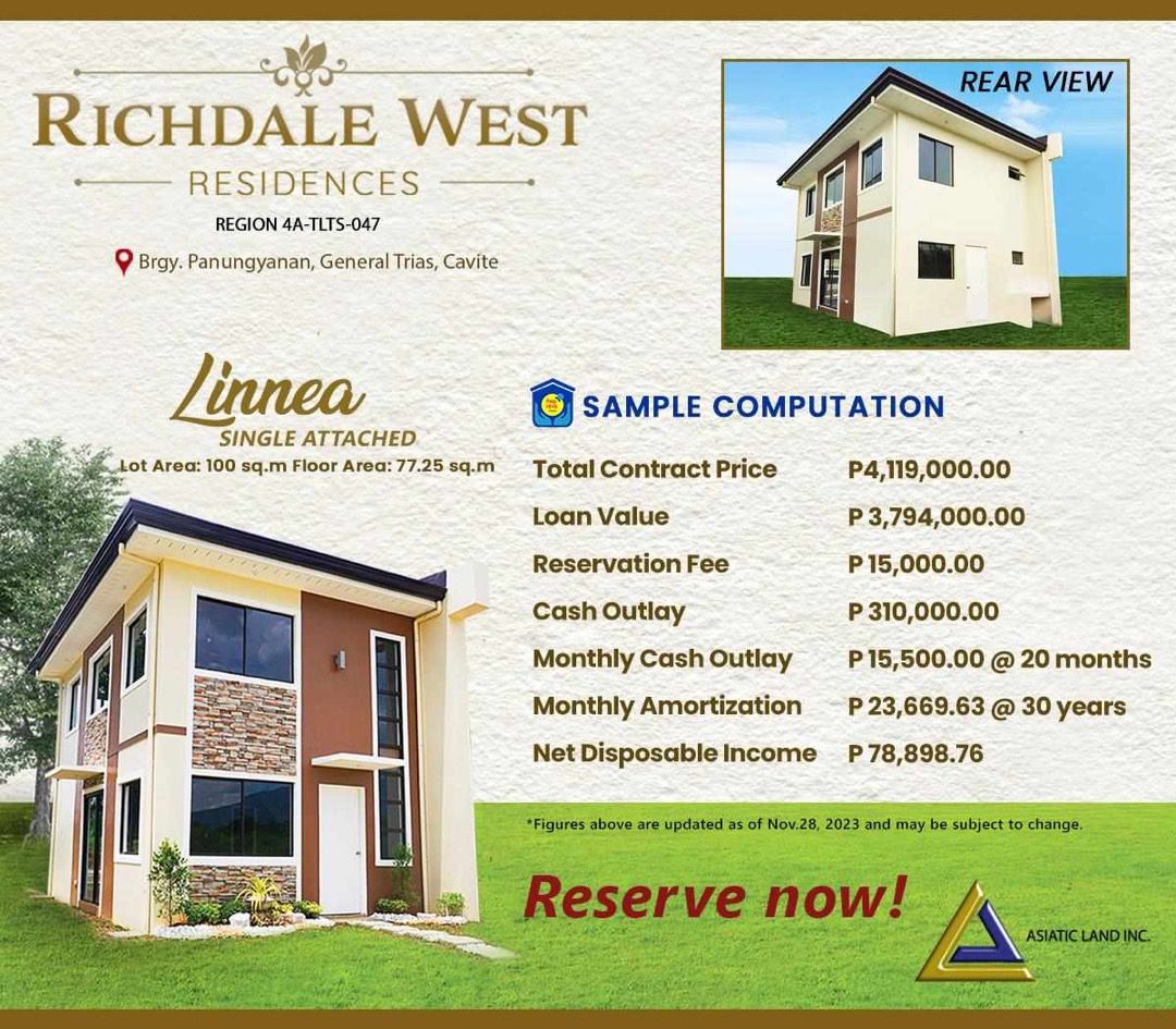 Affordable House and Lot in Gen. Trias, Cavite - Richdale West ...