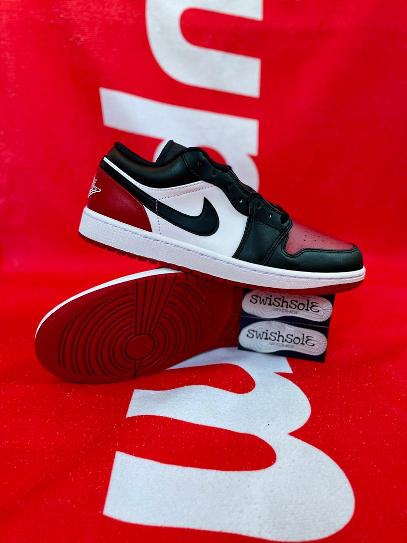 AIR JORDAN 1 LOW BRED TOE V2, Men's Fashion, Footwear, Sneakers on ...