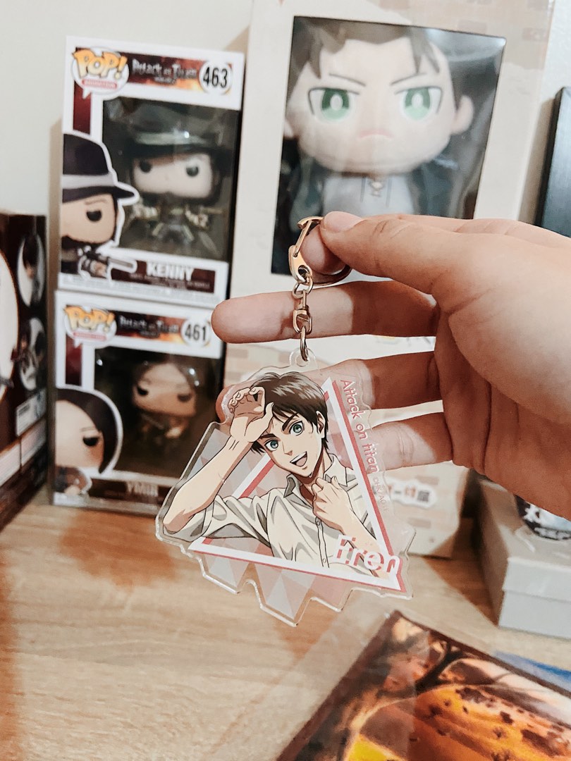Eren Yeager acrylic keychain, Hobbies & Toys, Toys & Games on Carousell
