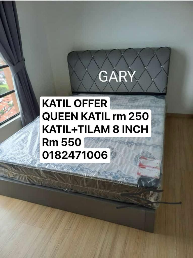 Katil Queen dan single, Furniture & Home Living, Furniture, Bed Frames ...