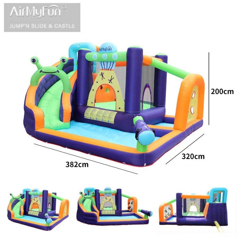 Kolam mandi double slide & bouncy inflatable, Hobbies & Toys, Toys ...
