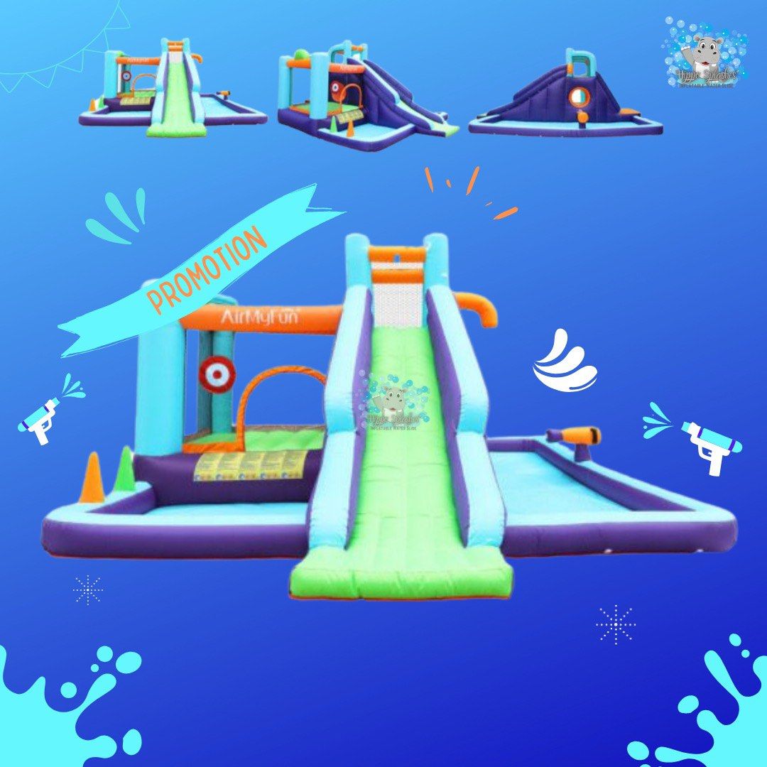 Kolam mandi double slide & bouncy inflatable, Hobbies & Toys, Toys ...