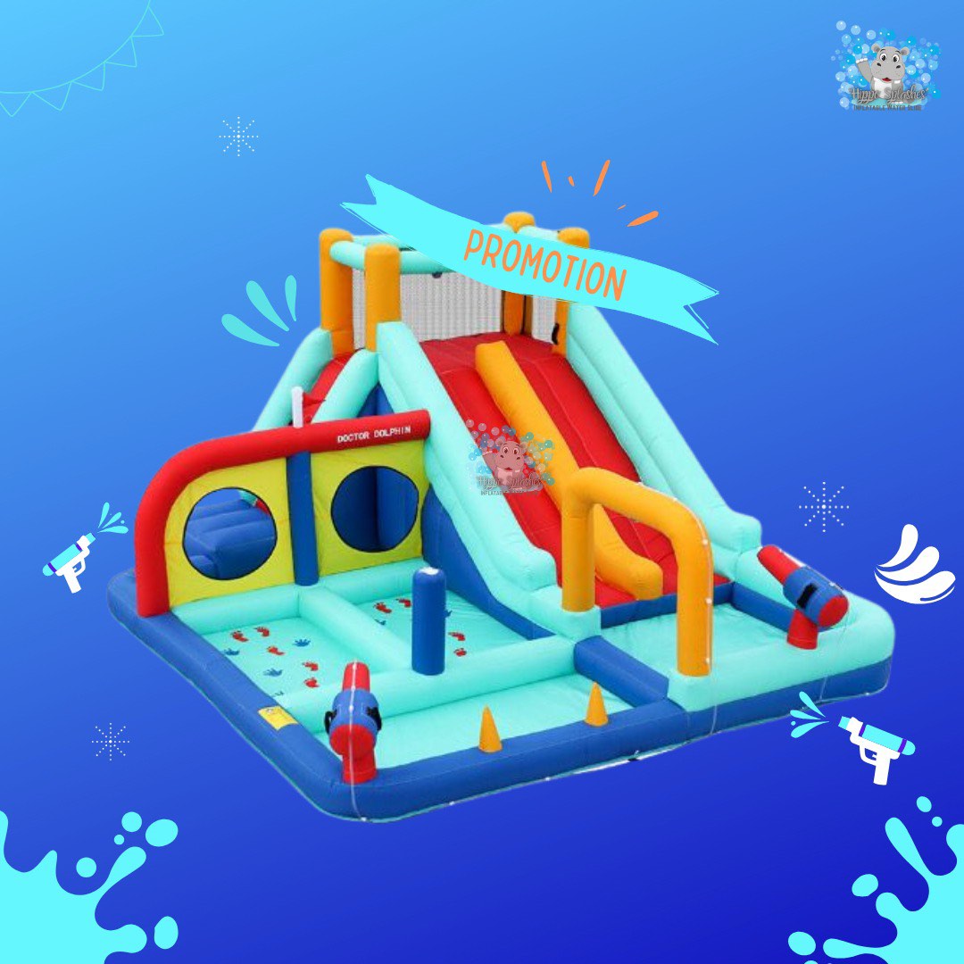 Kolam mandi double slide & bouncy inflatable, Hobbies & Toys, Toys ...
