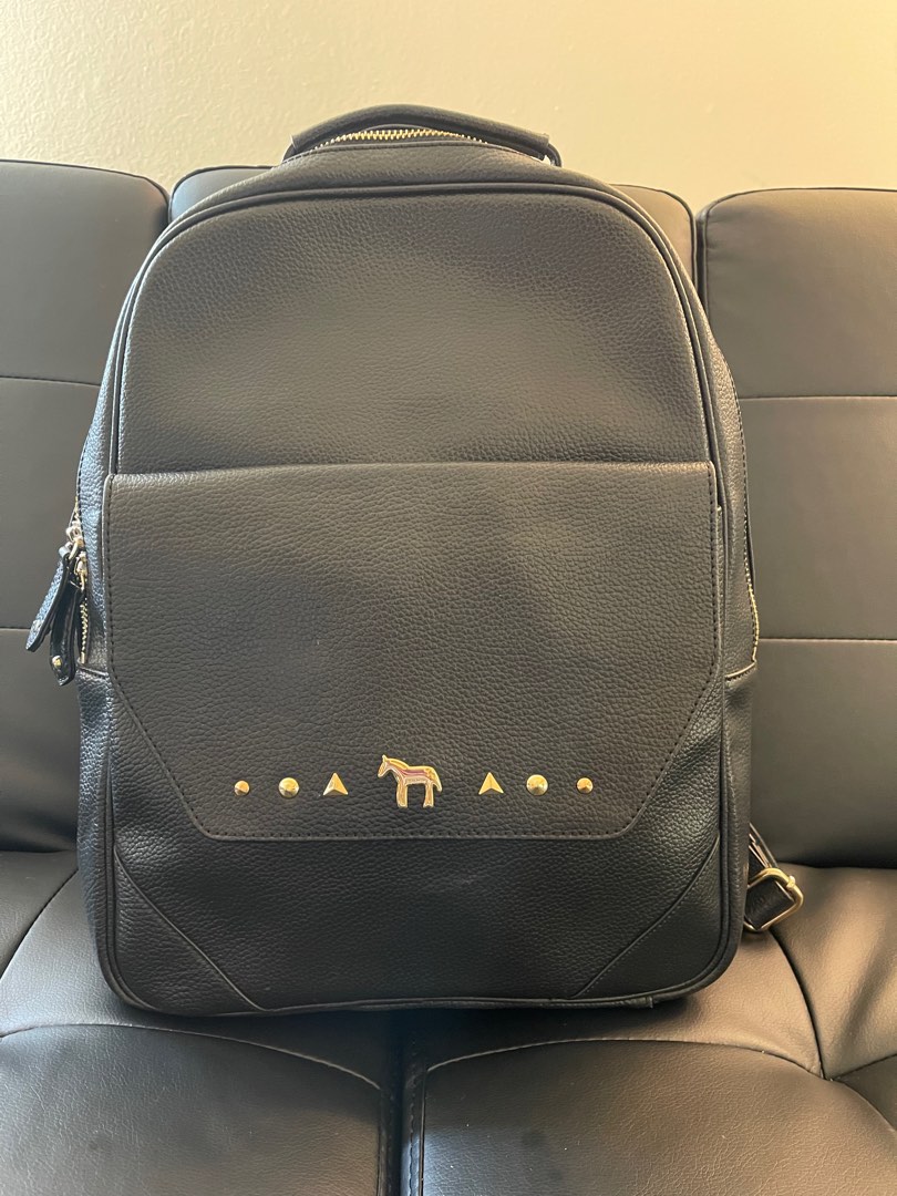 Lapalette leather backpack, black, Women's Fashion, Bags & Wallets ...