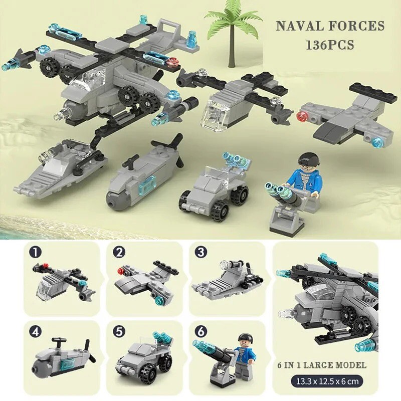 Lele brother naval forces 6 in 1 building blocks, Hobbies & Toys, Toys ...