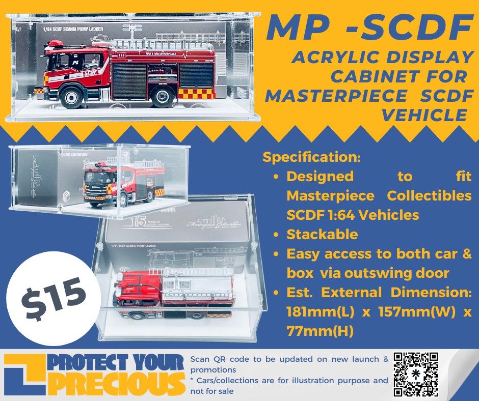 MP - SCDF Acrylic Display Cabinet for Masterpiece SCDF Vehicles ...