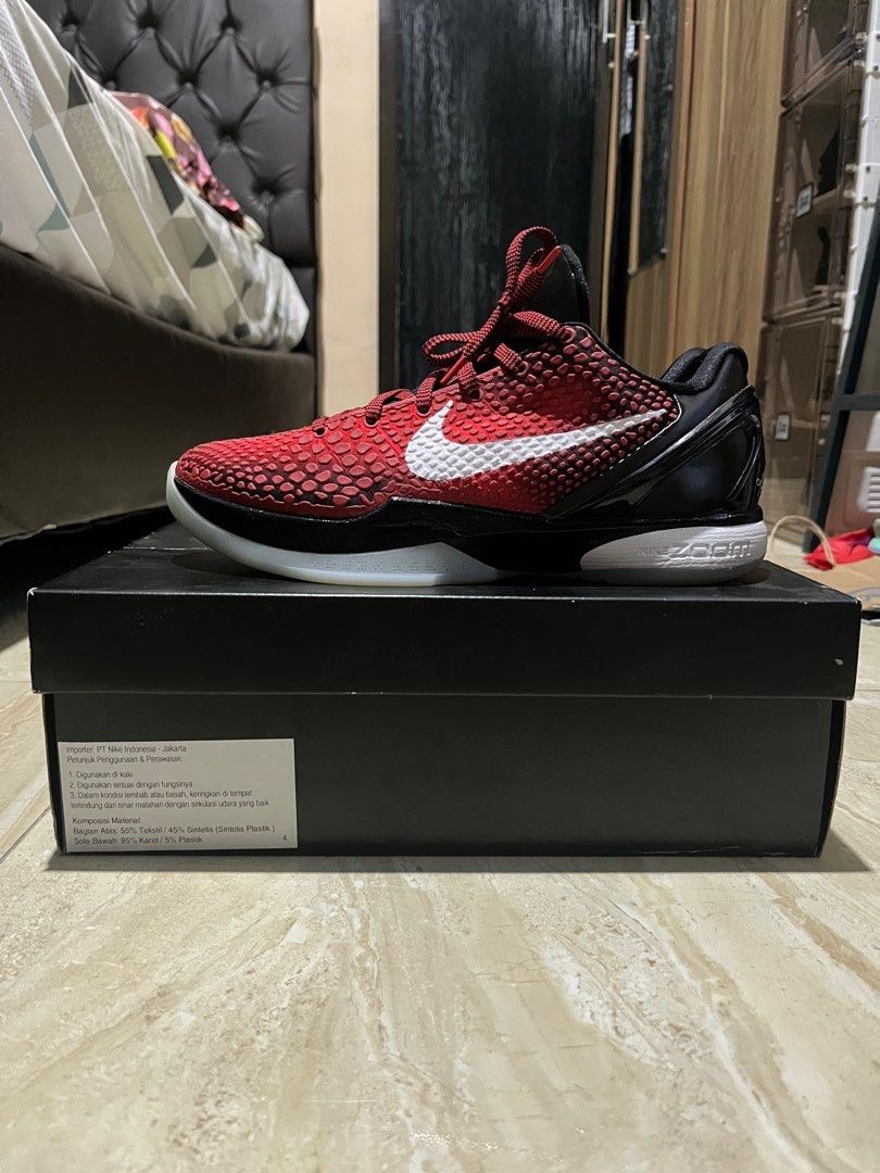 Nike kobe 6 Red All Star Original, Fesyen Pria, Sepatu , Sneakers di ...