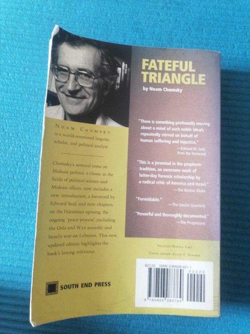 Noam chomsky fateful triangle the United States, Israel & the ...