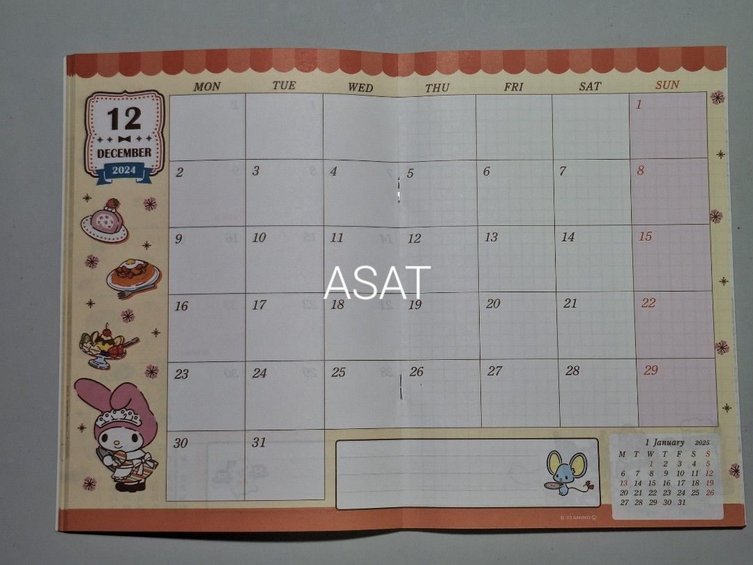 Sanrio Characters Planner Schedule Book for 2024, Hobbies & Toys ...