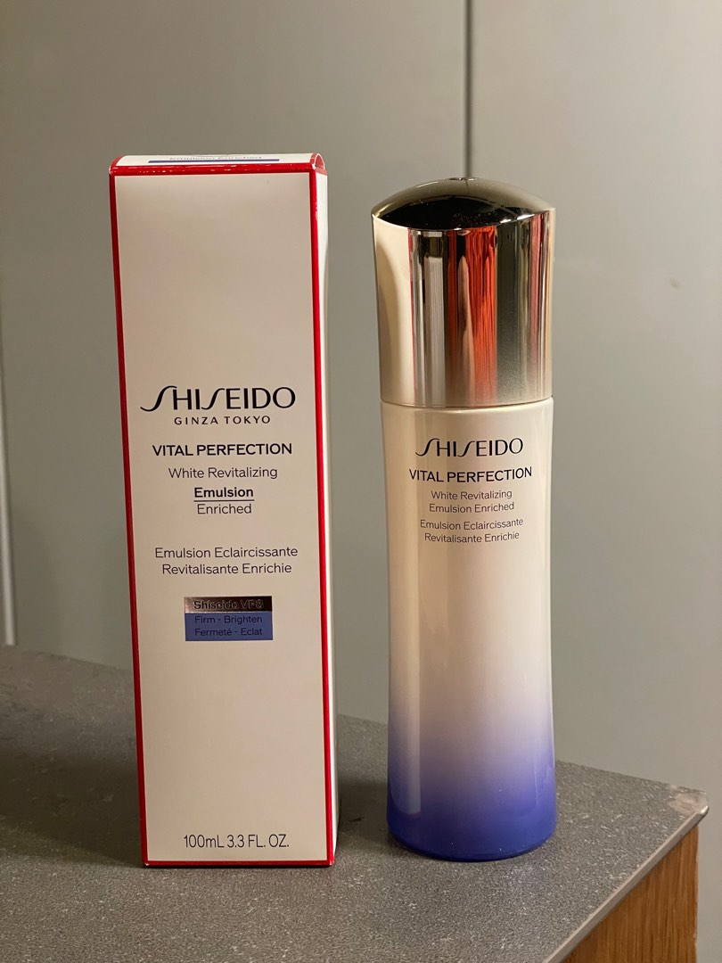 shiseido 全效美白抗紋滋潤乳液 100ml vital perfection white revitalizing emulsion enriched, 美容＆個人護理, 健康及美容 ...