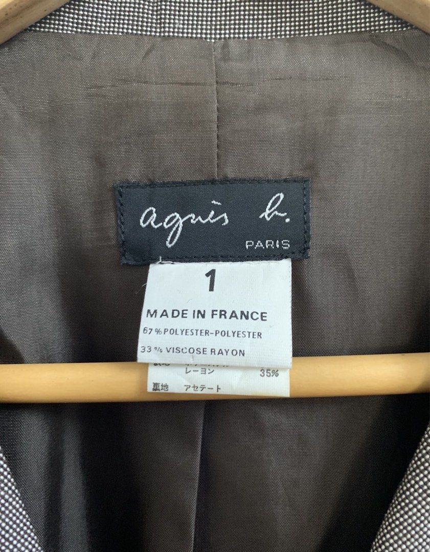 Vintage Agnes B. Crop Button Jacket, Women's Fashion, Coats, Jackets ...