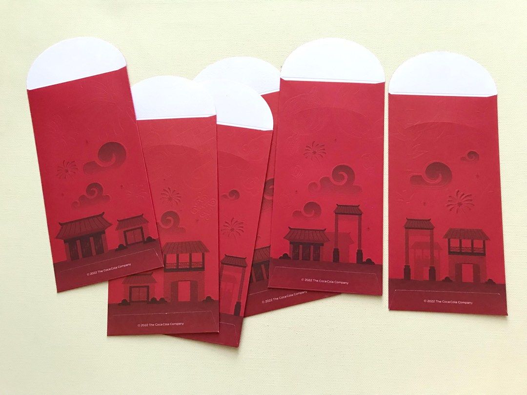 6pcs Coca-Cola 2023 rabbit red packet / ang pow pao, Hobbies & Toys ...