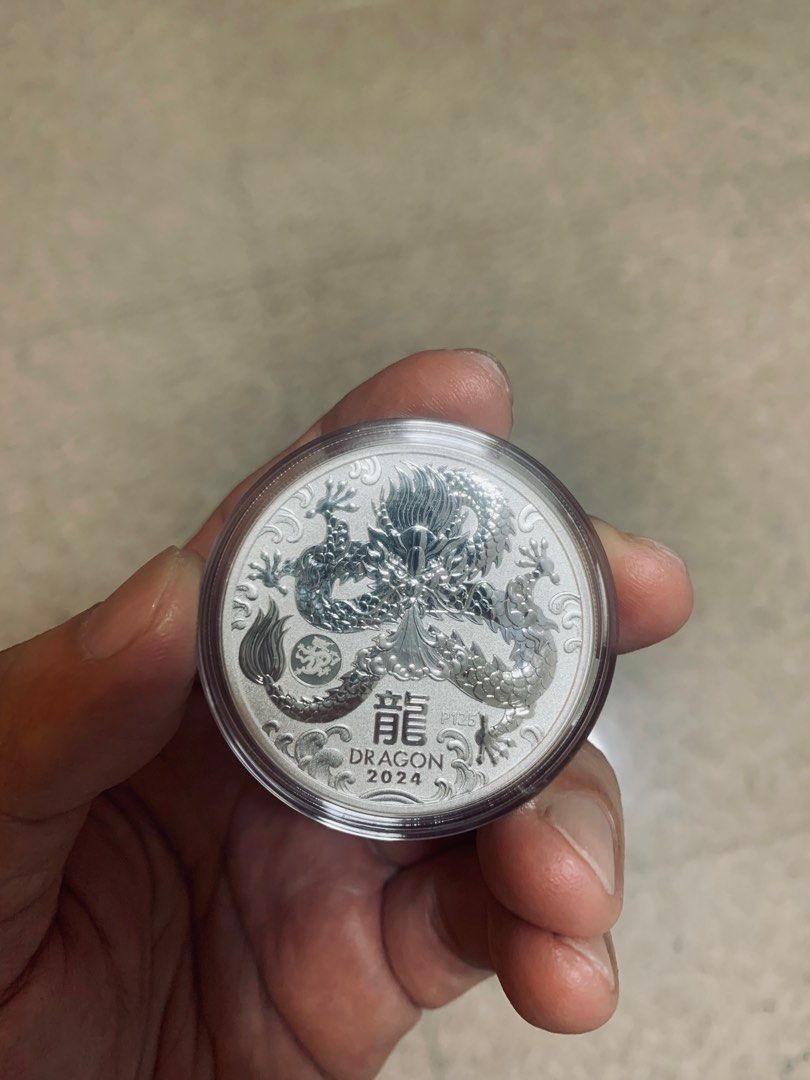 Australian Lunar Series III 2024 Year of the Dragon 1oz Silver Coin ...