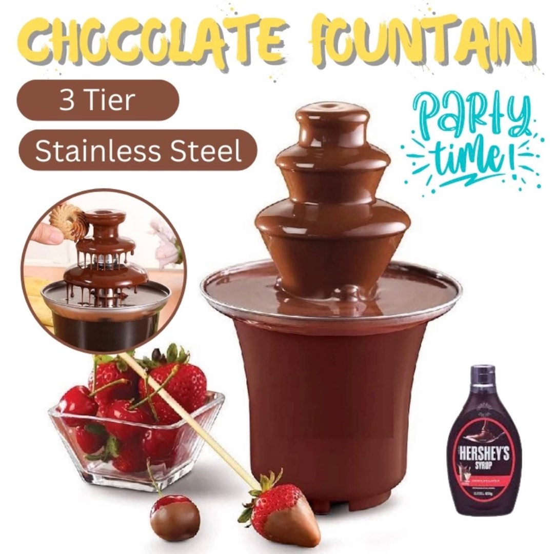 Chocolate Fondue Fountain | Liquid Melted Chocolate Nacho Cheese BBQ ...