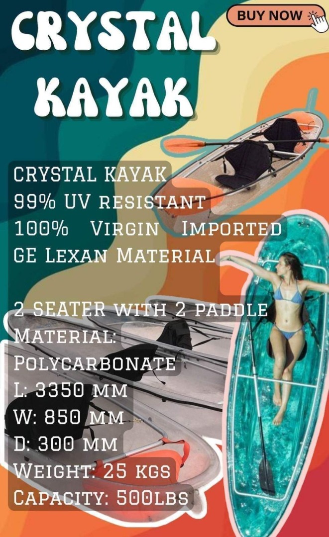 CRYSTAL KAYAK, Commercial & Industrial, Construction Tools & Equipment ...