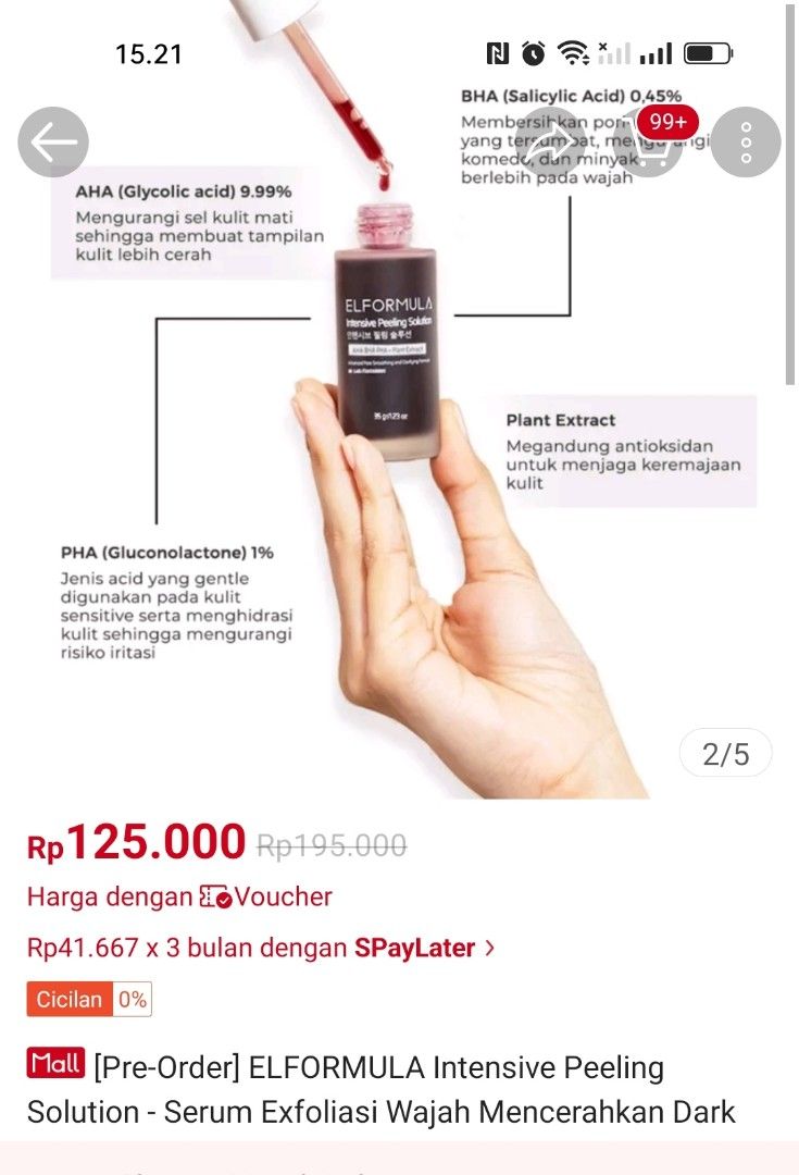 ELFORMULA intensive peeling solution serum / produk korea korean ...