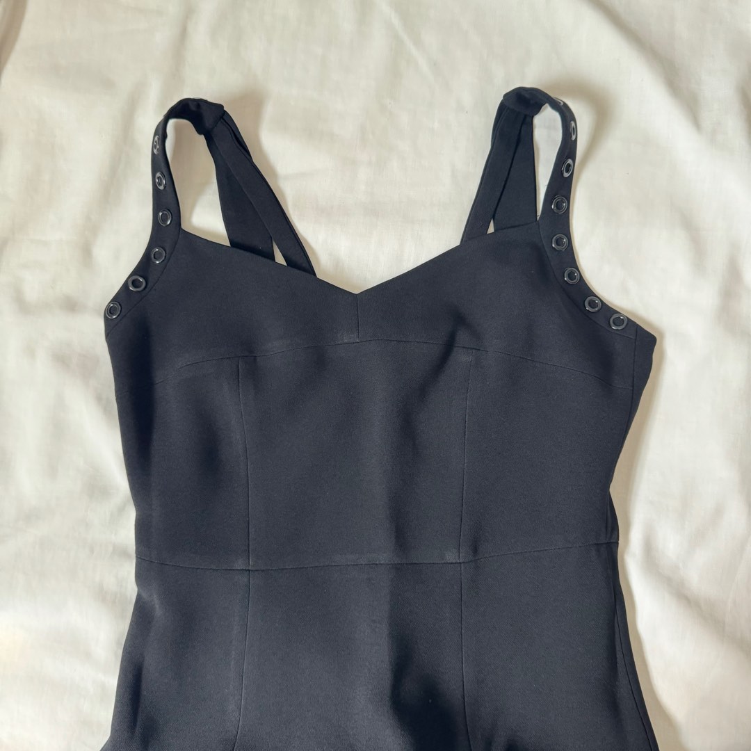 Eyelet Strap LBD, Women's Fashion, Dresses & Sets, Dresses on Carousell