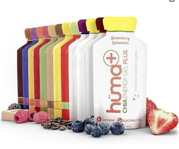 Huma Plus (Double Electrolytes) Chia Energy Gel, Variety Pack - Stomach ...
