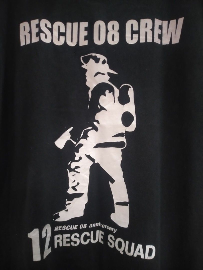 8th Anniversary Rescue Squad 1993 Warna Hitam Pekat Preloved Kaos ...