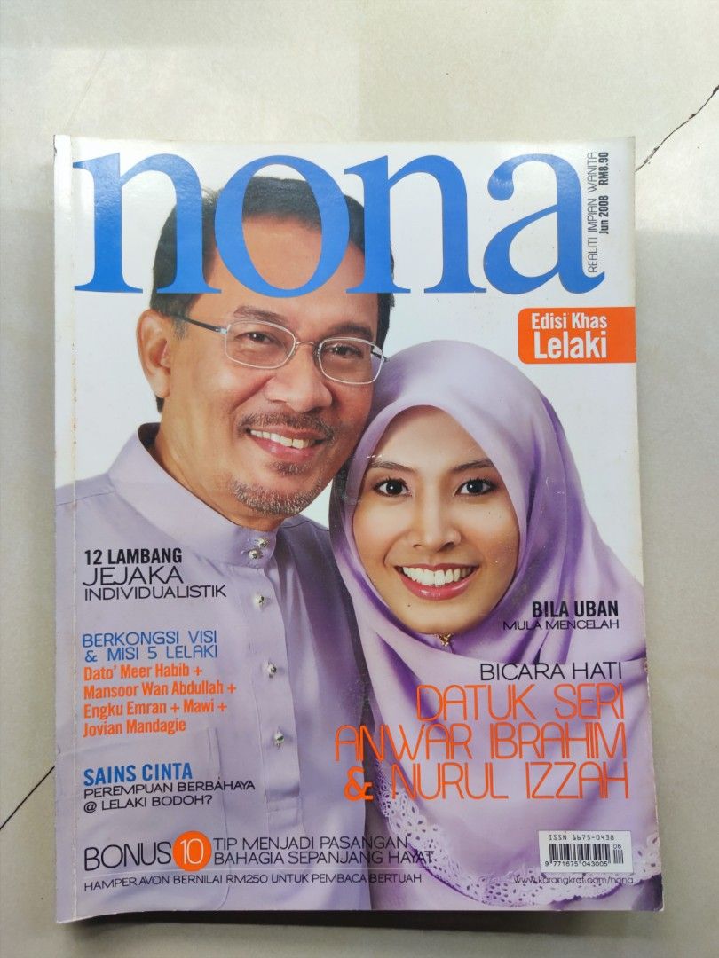 Majalah Nona Edisi Khas Lelaki Datuk Seri Anwar Ibrahim, Hobbies & Toys, Books & Magazines ...