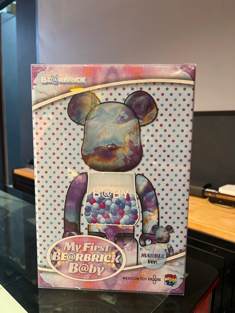 Medicom_Bearbrick_500%_My First Bearbrick Baby_Marble Ver., 興趣及遊戲, 玩具 ...