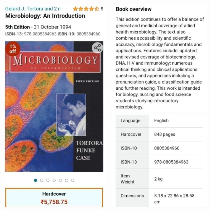 Microbiology: An Introduction [5th Edition] -Tortora Gerard, Funke ...