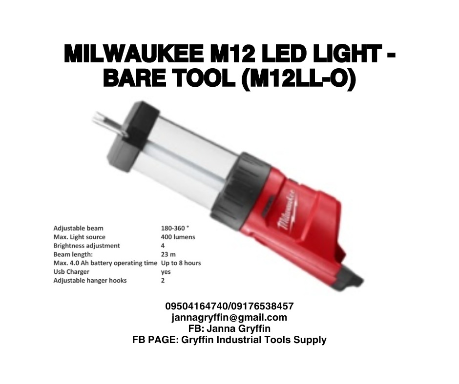 MILWAUKEE M12 LED LIGHT - BARE TOOL (M12LL-O), Commercial & Industrial ...