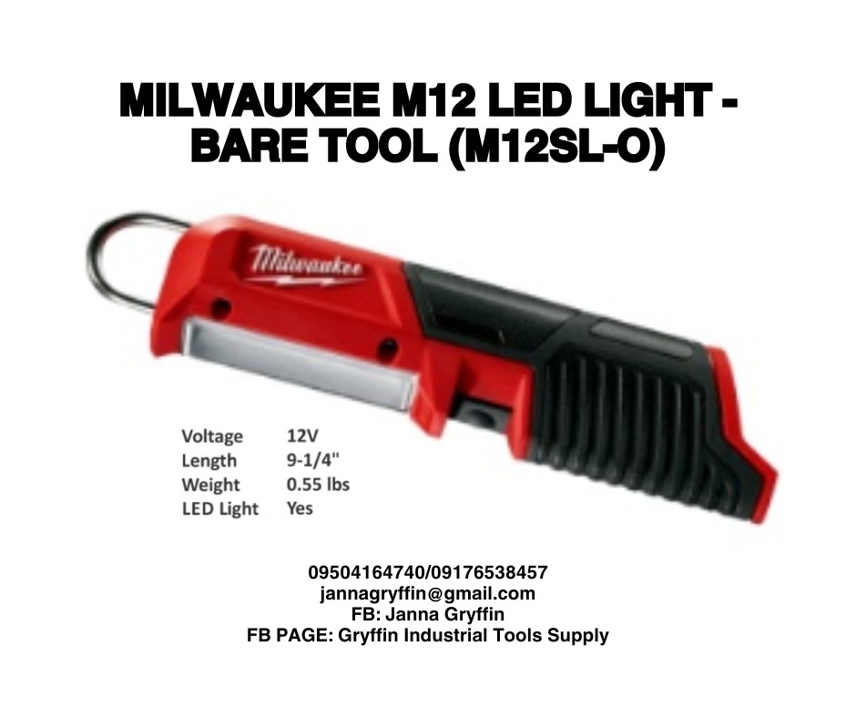 MILWAUKEE M12 LED LIGHT - BARE TOOL (M12SL-O), Commercial & Industrial ...
