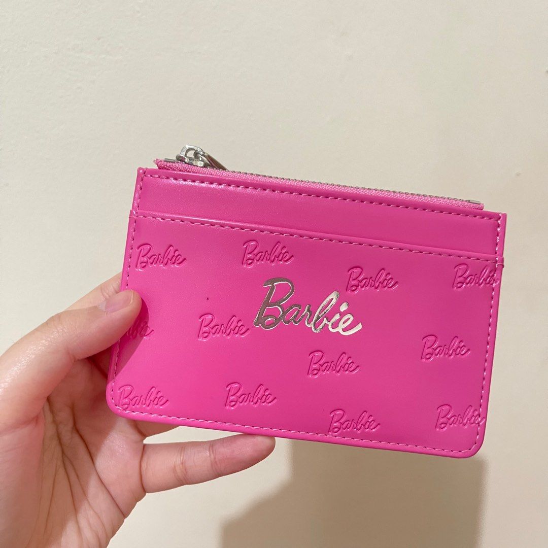 miniso x barbie card holder dompet kartu card wallet, Fesyen Wanita ...