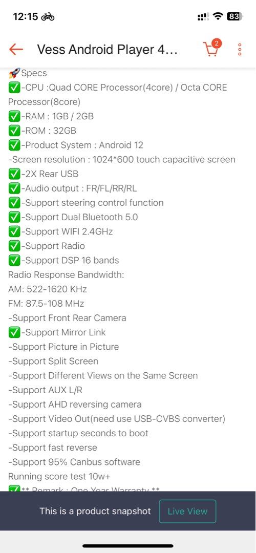Mohawk Android Player And Speaker Auto Accessories On Carousell