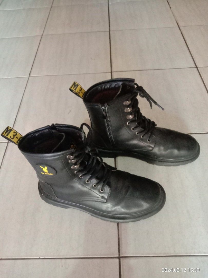 PLAYBOY BOOT, Fesyen Pria, Sepatu , Sepatu Boot di Carousell
