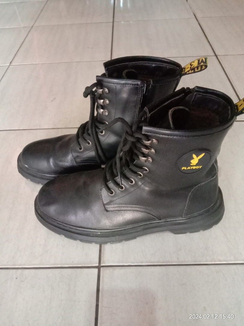 PLAYBOY BOOT, Fesyen Pria, Sepatu , Sepatu Boot di Carousell
