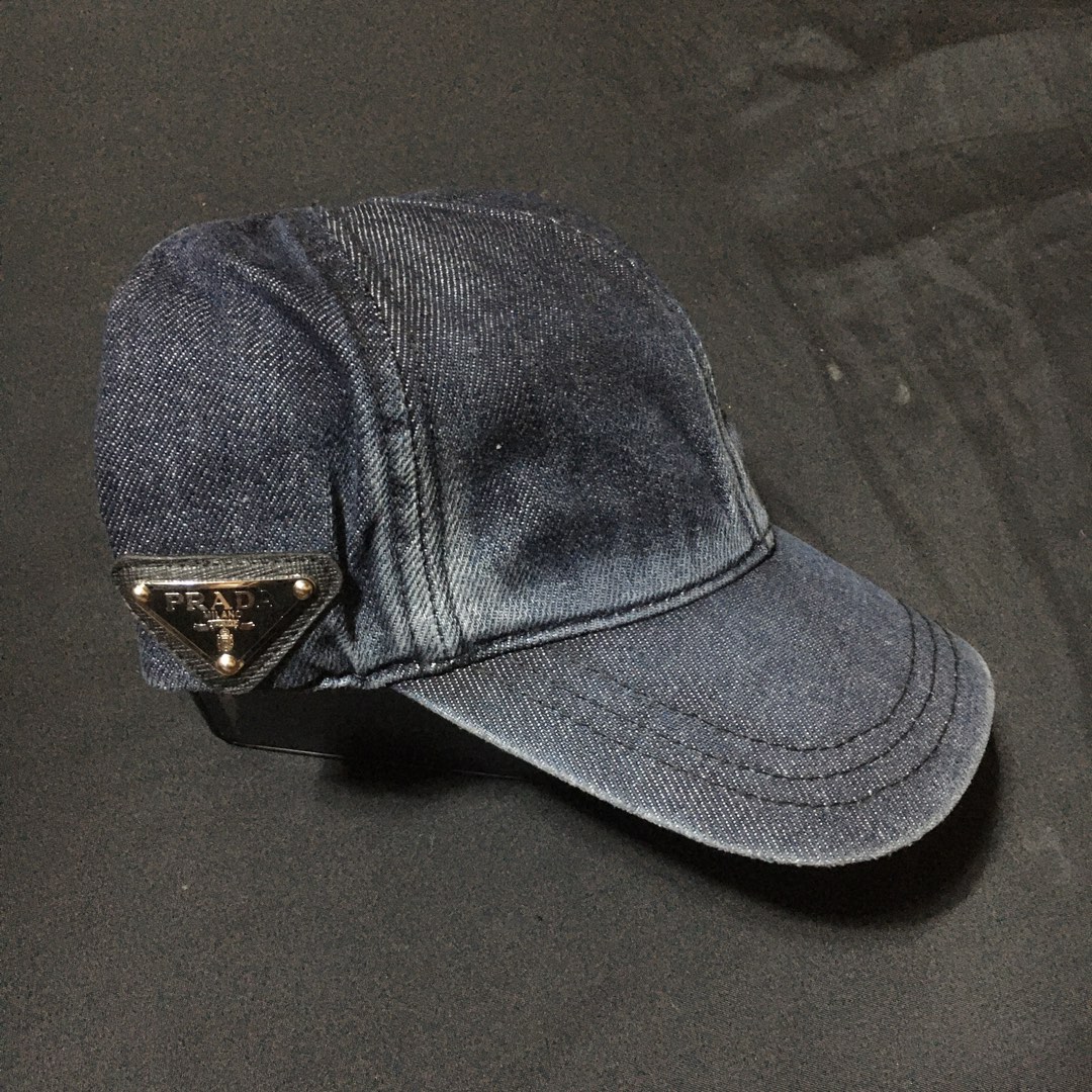 PRADA Denim Cap, Men's Fashion, Watches & Accessories, Caps & Hats on ...