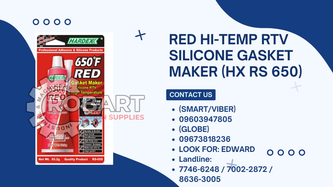 Red Hi-Temp RTV Silicone Gasket Maker, Commercial & Industrial ...